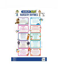 Marlin Kids Educational Wall Chart Nursery Rhymes - CHART0014