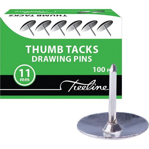 Treeline Silver Drawing Pins (11mm) - 64-0346-00