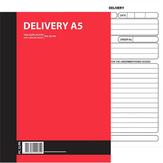 Treeline A5 Duplicate Carbon Book Delivery 100 Page – 48-5813-00 ...