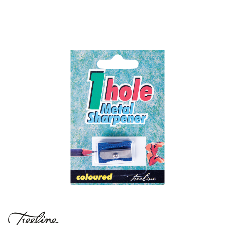 Treeline 1 Hole Metal Colour Carded Pencil Sharpener - 56-0351-30 - TR ...