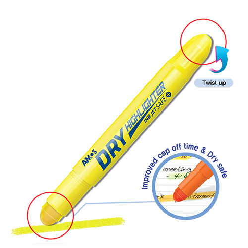 AMOS DRYHIGHLIGHTER TWIST-UP 20's dispenser -HLD20DP - DAAMS632320
