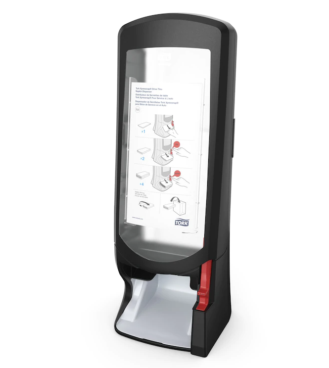 Tork Xpressnap Drive Thru Napkin Dispenser, Black - 272250