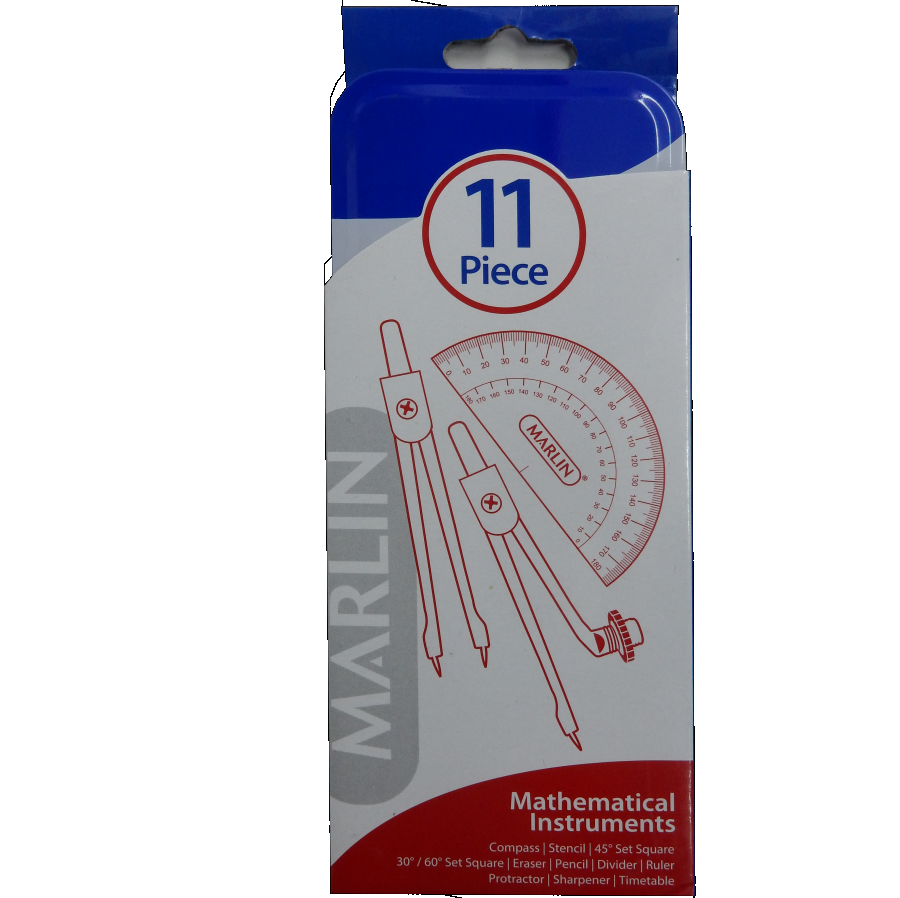 Marlin Math Set 11 Piece In Metal Container - 004A