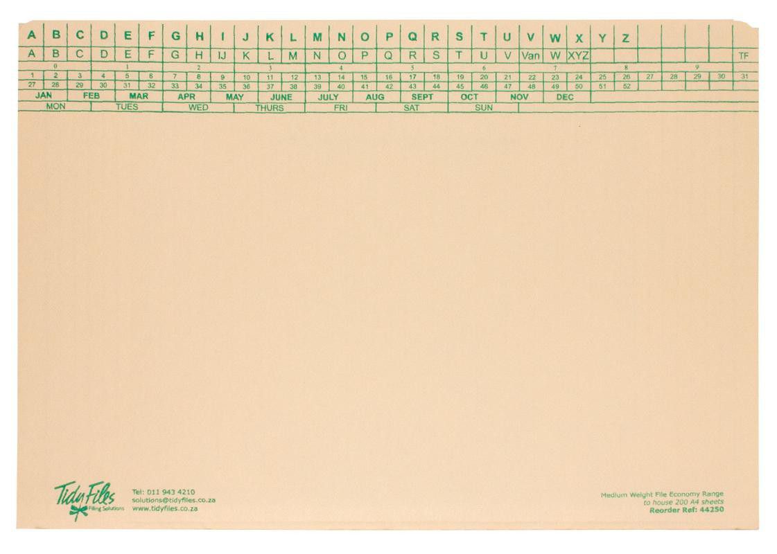 TIDY FILES MEDIUM WEIGHT FILE (220GSM) – LF42702-PK25 – Stationery ...