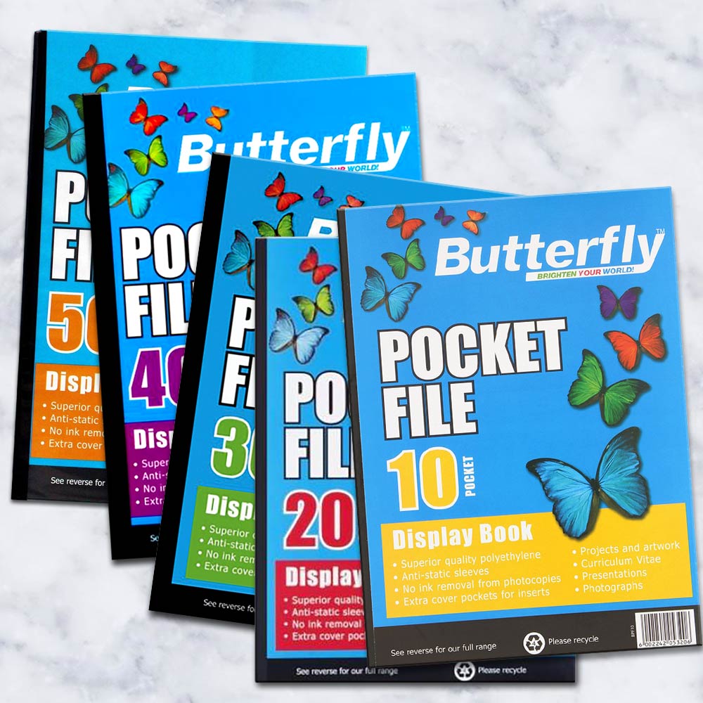 BUTTERFLY POCKET FILE A4 10 PAGE - BPF10 - Stationery supplier | DM ...