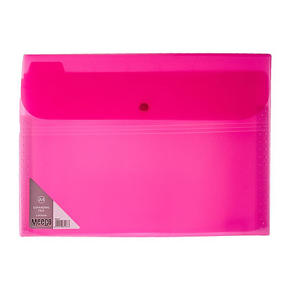 Meeco A4 Expanding File 6 Division Neon Pink - ZQ34-P1