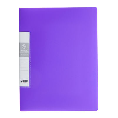 Meeco A4 Premium Display Book 20 Pocket Violet - ZQ20A-V1