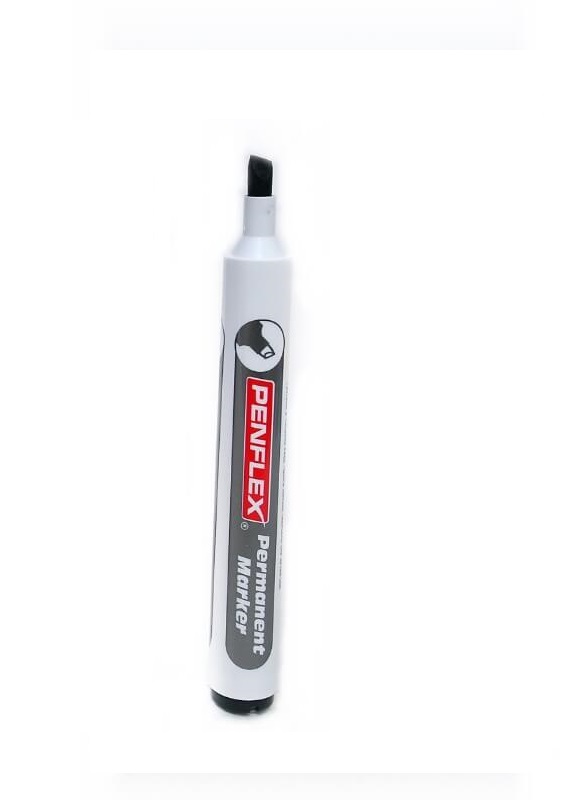 Penflex PM15 Permanent Markers 1.4mm Chisel Tip Black Box of 12 - 36 ...