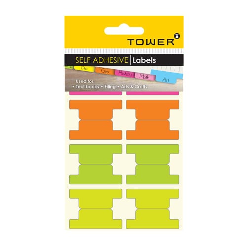 Tower Self Adhesive Tabs Neon Colours - SATF - Stationery supplier | DM ...