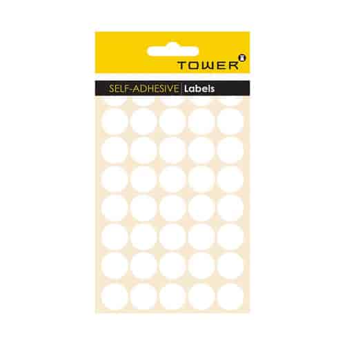 Tower White Sheet Labels Round 19mm – SC19 – Stationery supplier | DM ...
