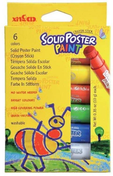 KB Solid Poster Paint Stick 10g 6 Colours - ART243 SP06010