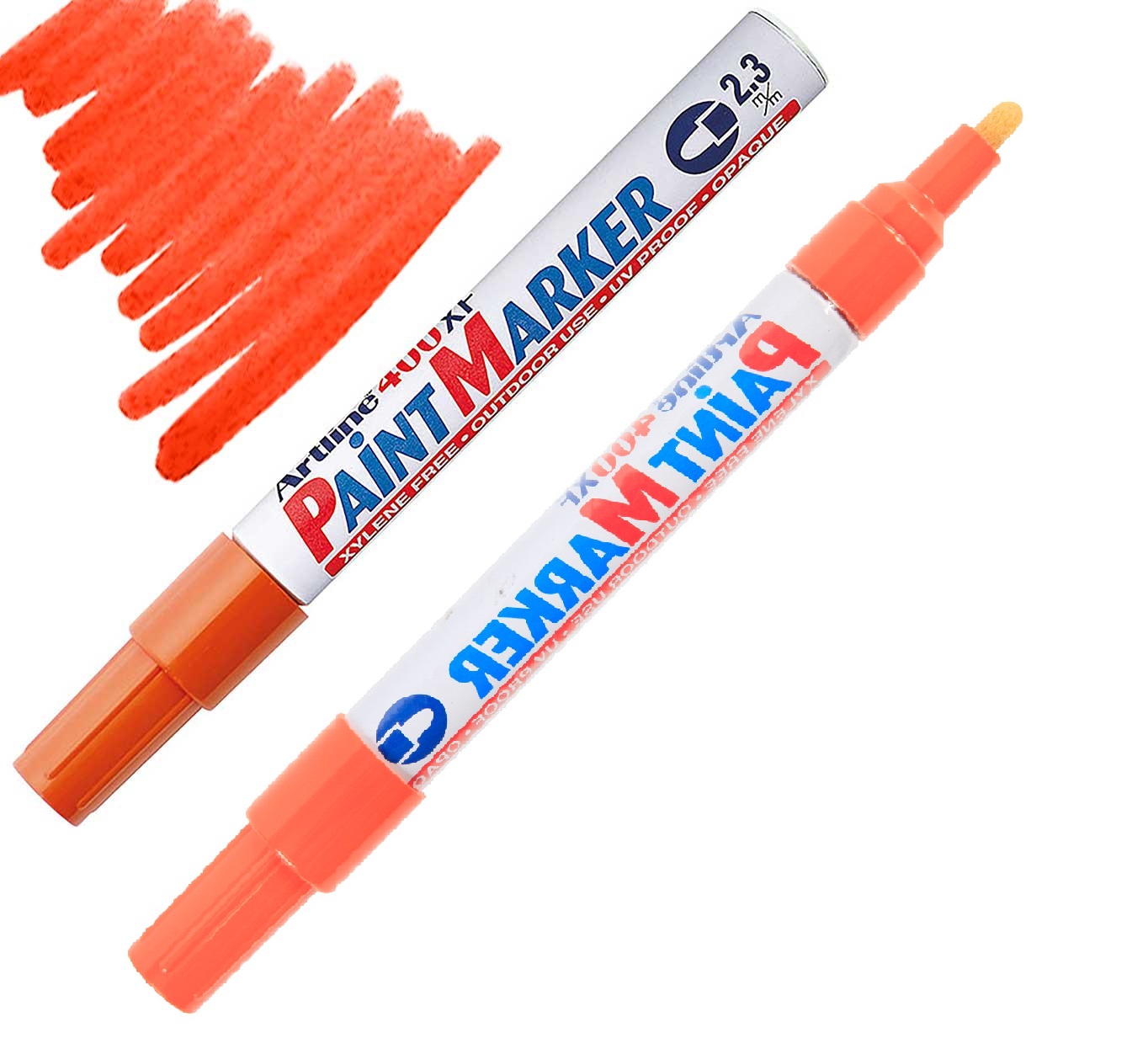 Artline EK 400 Orange Medium Point Permanent Paint Marker 2.3mm – Box ...