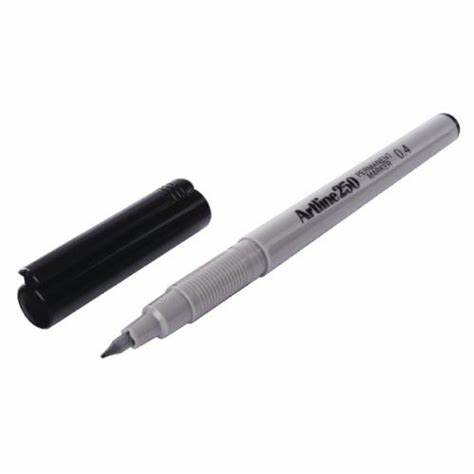 Artline EK 250 Black Permanent Fineliner 0.4mm - Each - 41-0171-01 ...