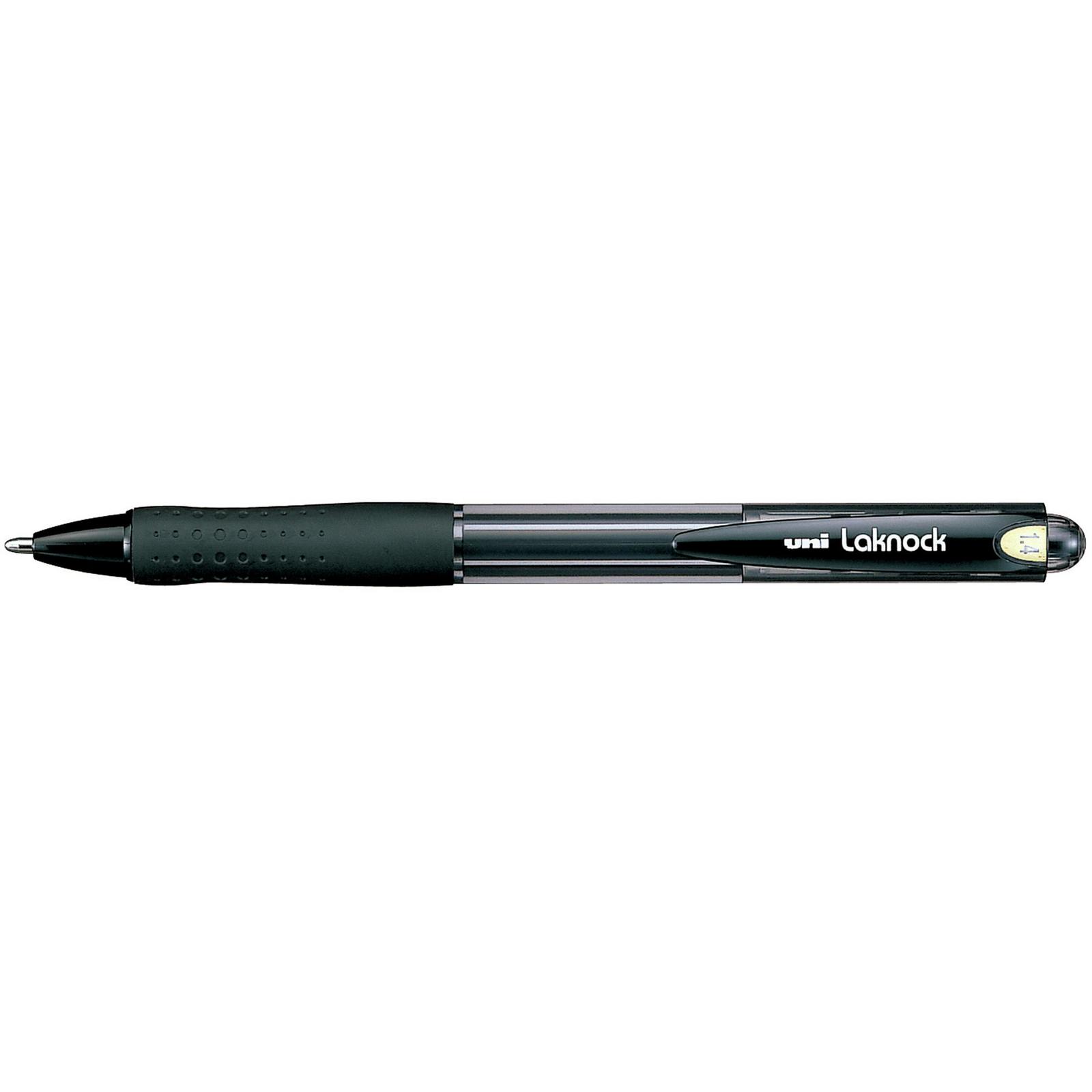Uni-Ball SN-100 Black 0.3mm Fine Ballpoint Pen Retractable Rubber Grip ...