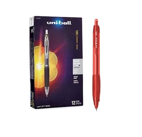 Uni-ball XSG-R7 0.7mm Red Uni-Click Gel Rollerball Pen with Grip – Box ...