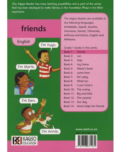 Kagiso: friends: Grade R: Reader 1 (Staple bound) - 9780798671231 ...