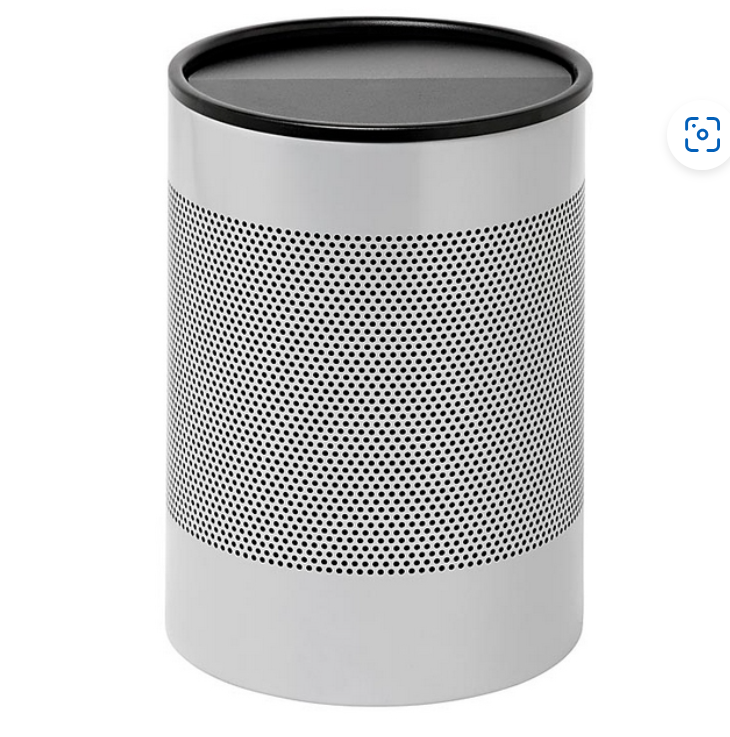 Krost Special Steel Litter Bin - Wide - Perforated - Swivel