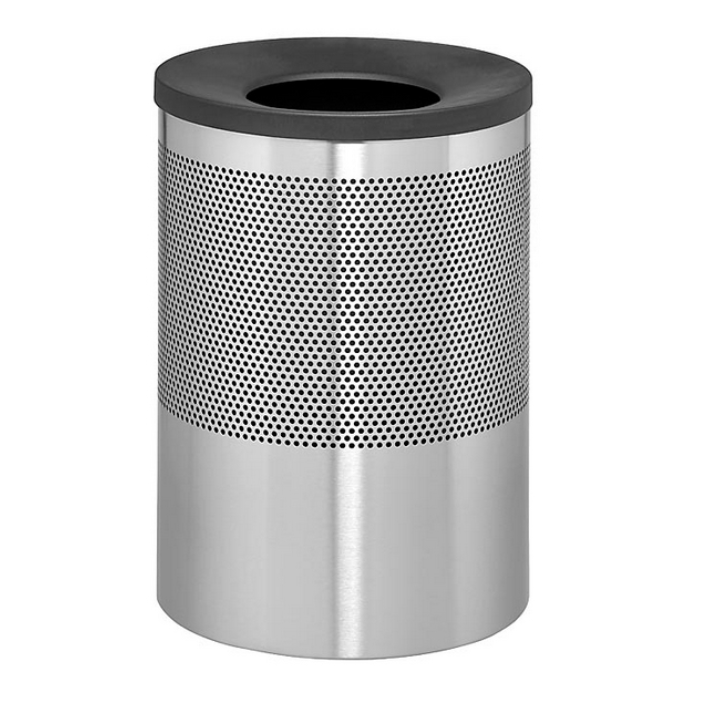 Krost Special Steel Litter Bin - Wide - Perforated - Stainl