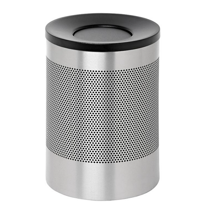 Krost Special Steel Litter Bin - Wide - Perforated - Swiv